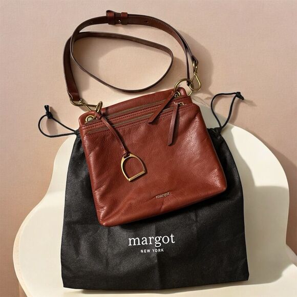 margot | Bags | Margot New York Womens Brown Cognac Soft Leather ...